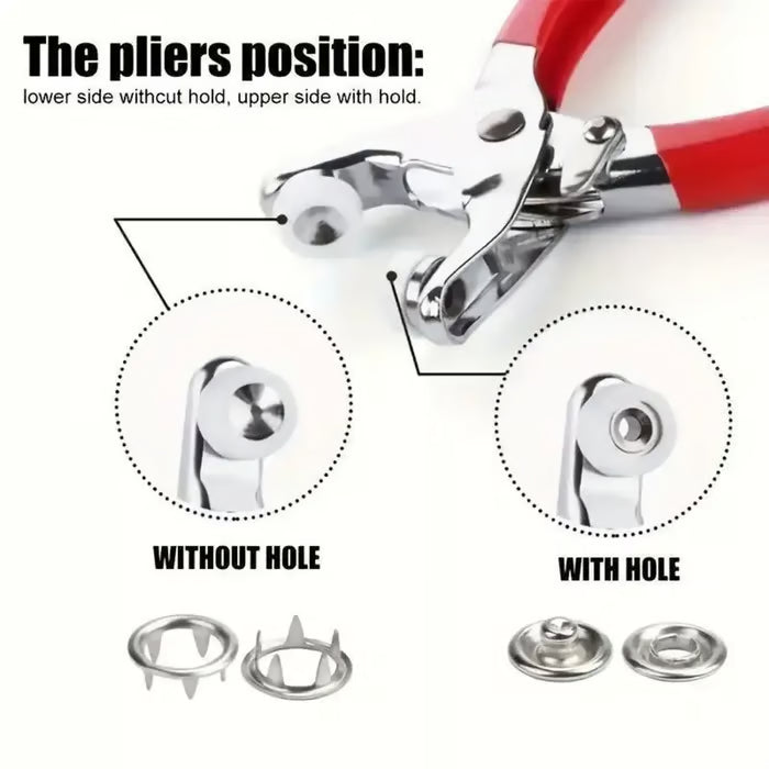 ️ 100pcs Invisible Colored Metal Buckle & Manual Pressure Pliers Kit ...